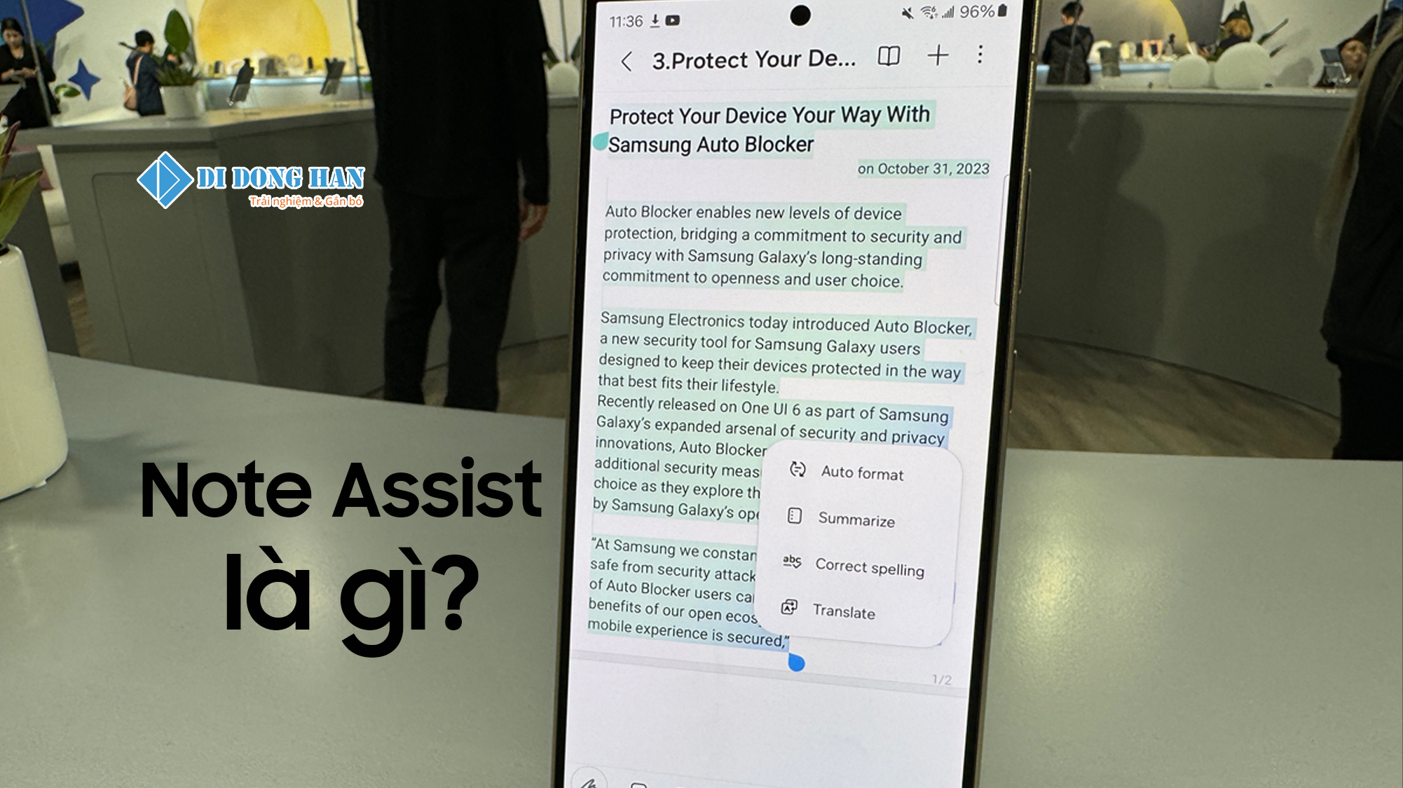 Note Assist là gì? Hướng dẫn cách dùng Trợ lý Note trên S24 Series